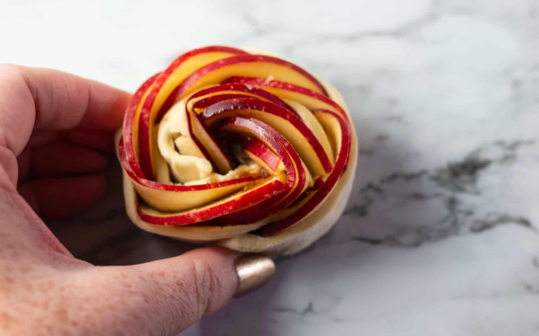 Caramel Apple Rose Tarts - Mom Needs Chocolate