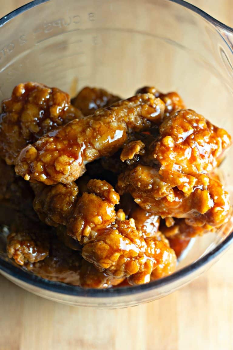 Sticky Sweet Crispy Chicken Strips - Mom Needs Chocolate