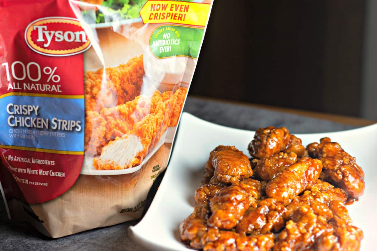 Sticky Sweet Crispy Chicken Strips - Mom Needs Chocolate