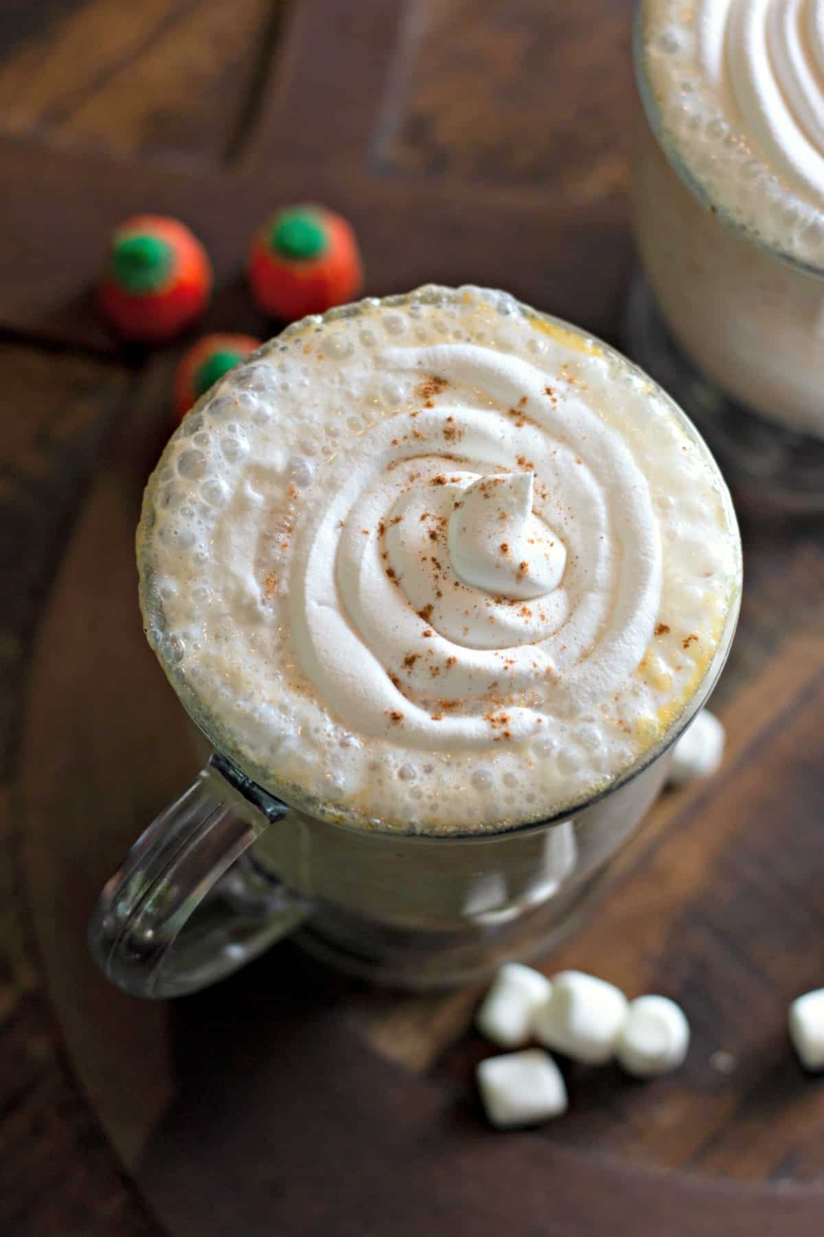 Slow Cooker Pumpkin White Hot Chocolate - Mom Needs Chocolate