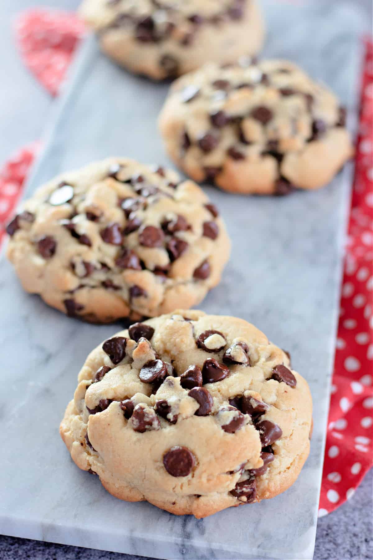 Bakery Style Giant Chocolate Chip Cookies - Mom Needs Chocolate